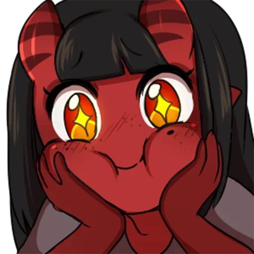 Набор стикеров «Meru the succubus» для Telegram бесплатно и без регистрации