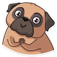 Набор стикеров «Мопс Бун» для Telegram бесплатно и без регистрации